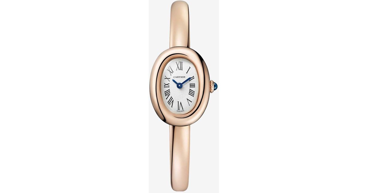 Cartier Mini Baignoire Watch in White | Lyst