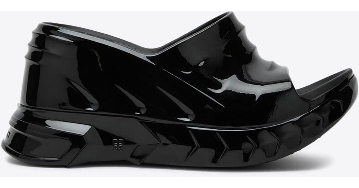 Givenchy Marshmallow 105 Platform Wedge Sandals in Black | Lyst