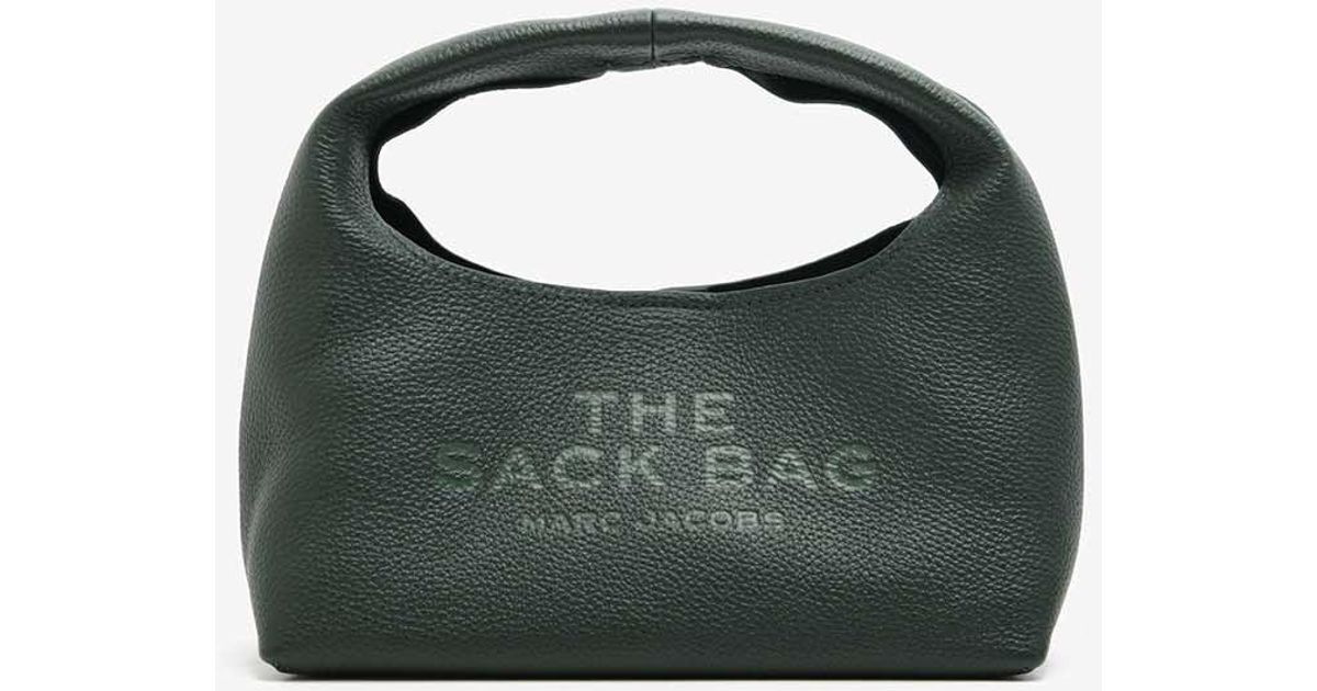 Marc Jacobs The Mini Sack Grained Leather Shoulder Bag in Green | Lyst