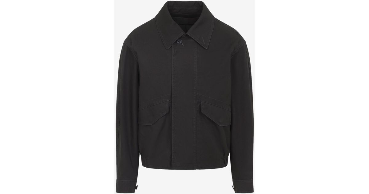 Lemaire Boxy Blouson Jacket in Black for Men | Lyst