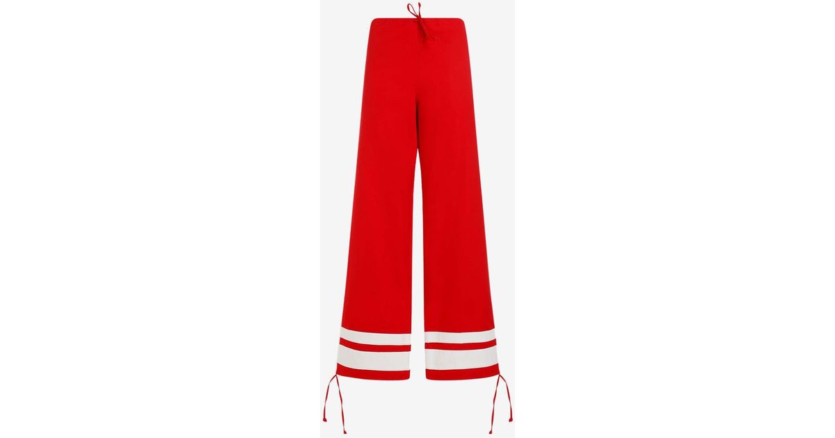 Gucci Logo-applique Track Pants in Red | Lyst