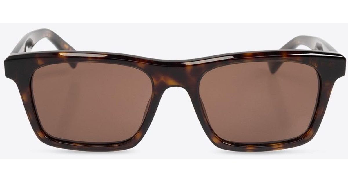 McQueen Rectangular-Frame Logo Sunglasses in Brown for Men | Lyst