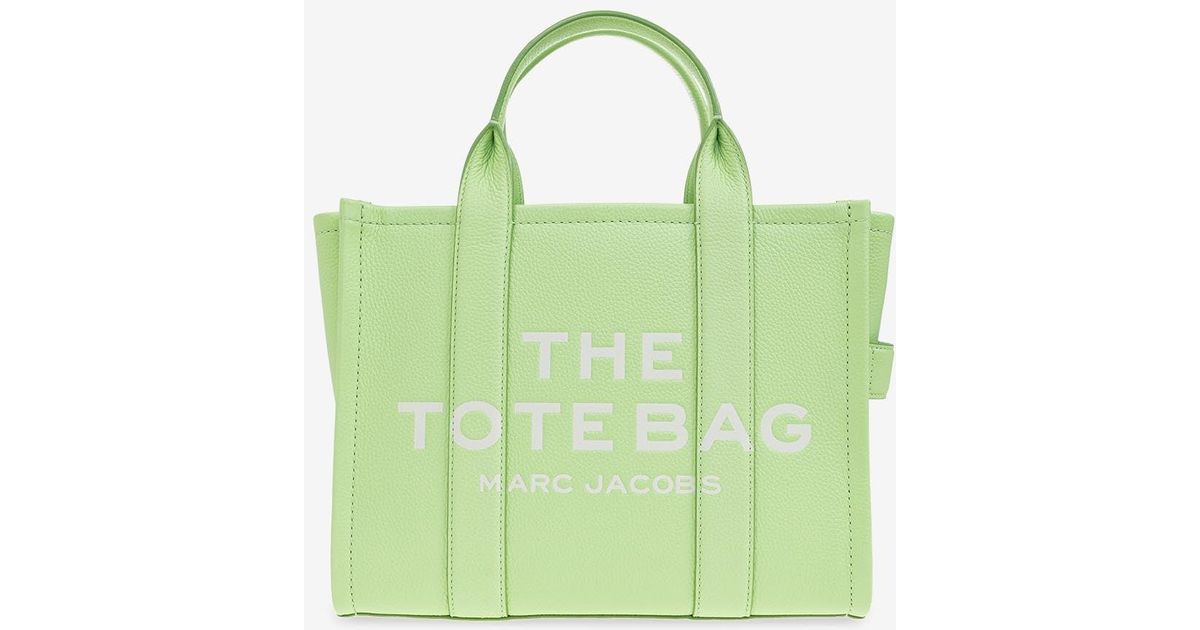 Marc Jacobs Medium Grained Leather Tote Bag in Green | Lyst