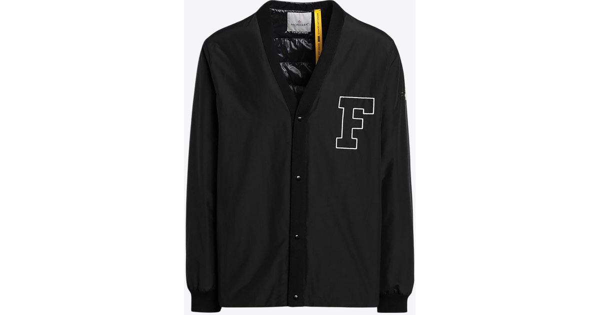 MONCLER X FRGMT Anise Logo Bomber Jacket in Black for Men | Lyst
