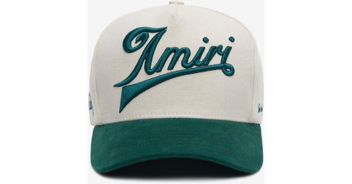 Amiri Two-Tone Embroidered Cap in Green for Men | Lyst