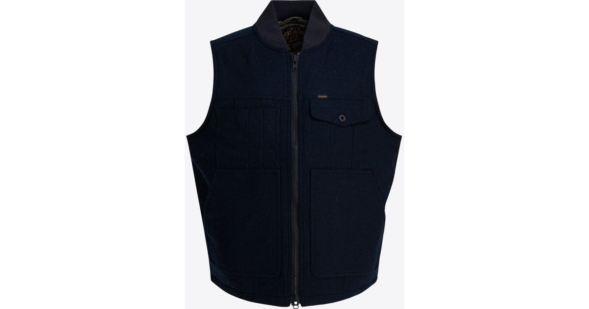 Filson Wool-Blend Zip-Up Vest in Blue for Men | Lyst