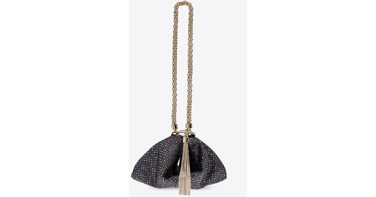 Jimmy Choo Mini Callie Shiny Shoulder Bag in White | Lyst