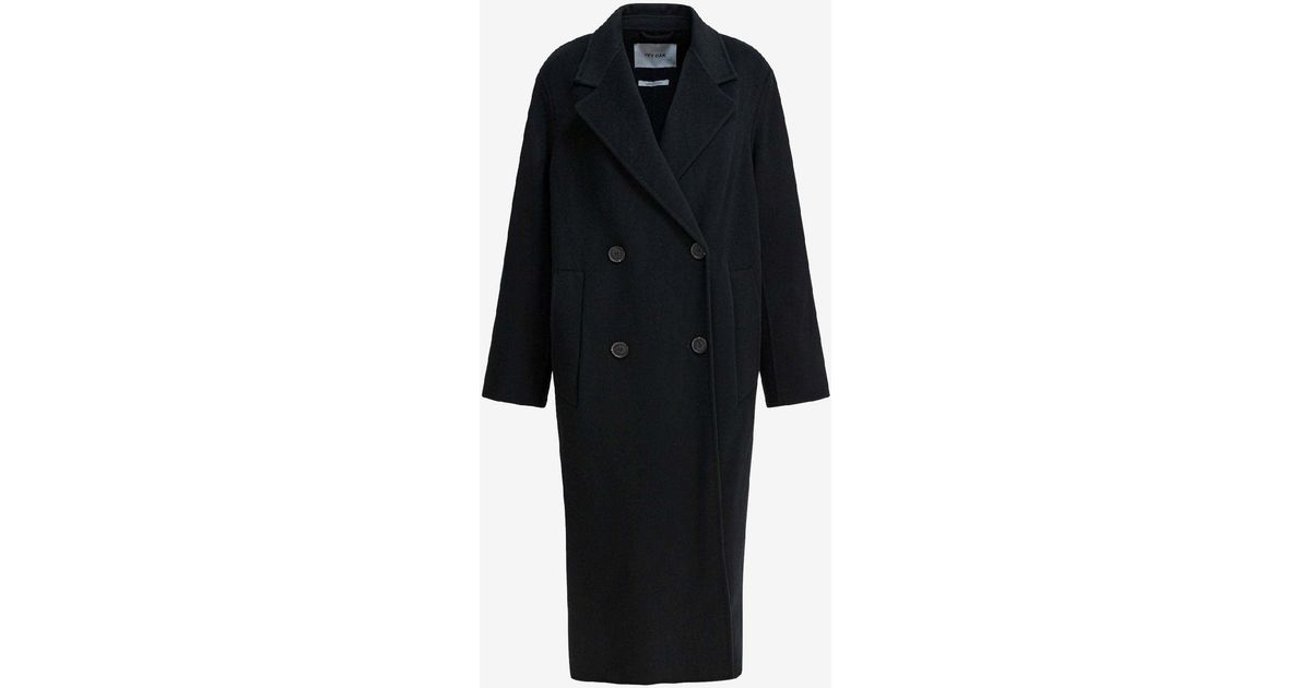 IVY & OAK Clara Double-Breasted Wool Coat in Black | Lyst