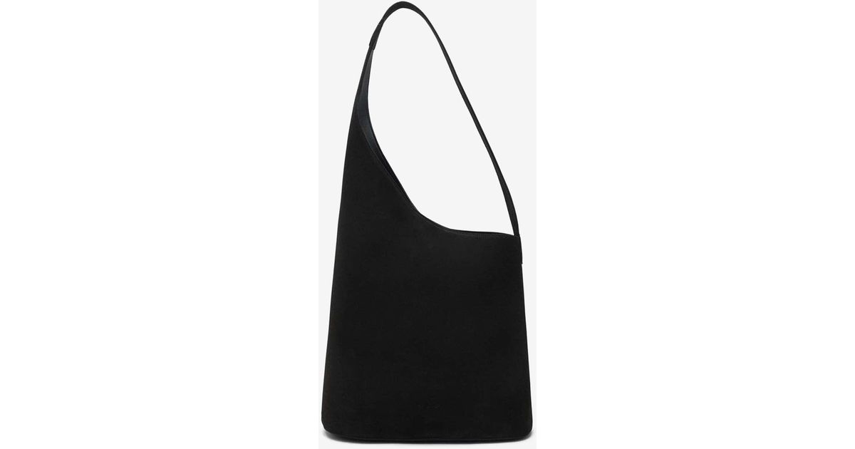 Aesther Ekme Large Lune Suede Tote Bag in Black | Lyst