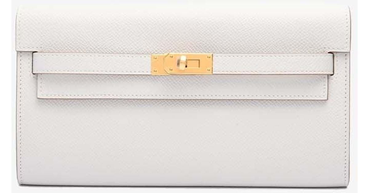 Hermès Kelly To Go Wallet In Gris Pale Epsom Leather With Gold Hardware ...