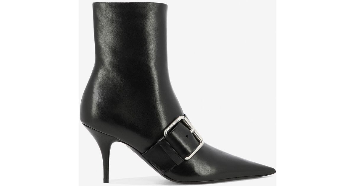 Balenciaga Knife 80 Pointed Ankle Boots in Black | Lyst