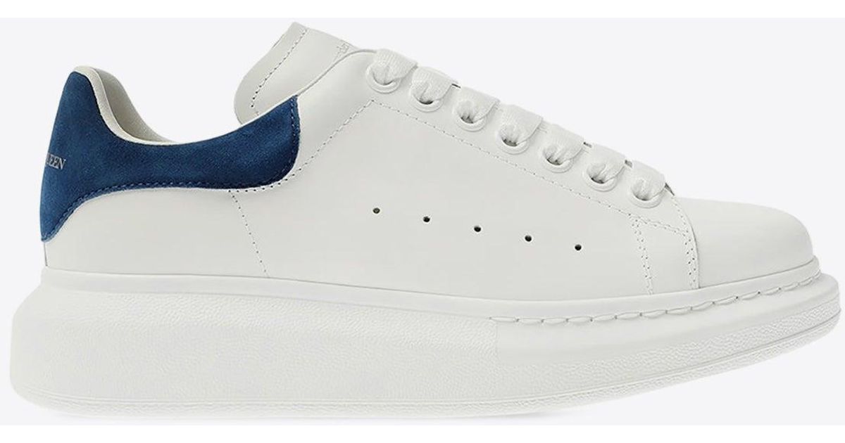 McQueen Signature Oversized Leather Sneakers in White | Lyst