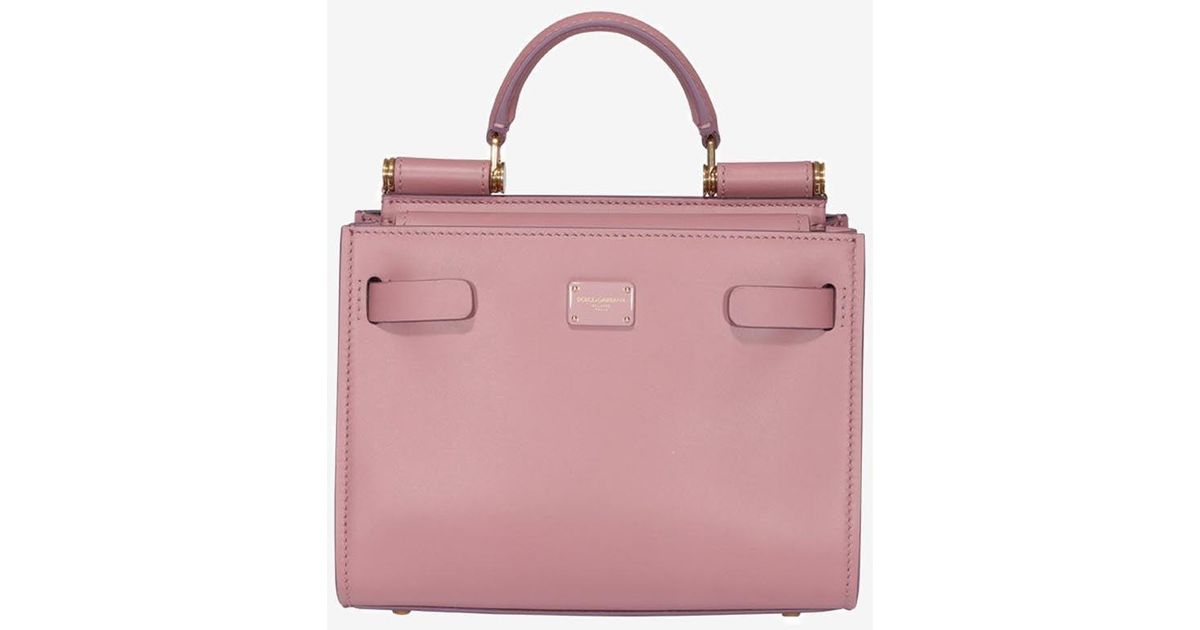 Dolce & Gabbana Mini Sicily 62 Top Handle Bag in Pink | Lyst