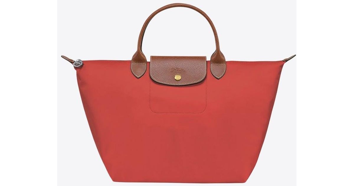 Longchamp Medium Le Pliage Original Tote Bag in Red | Lyst