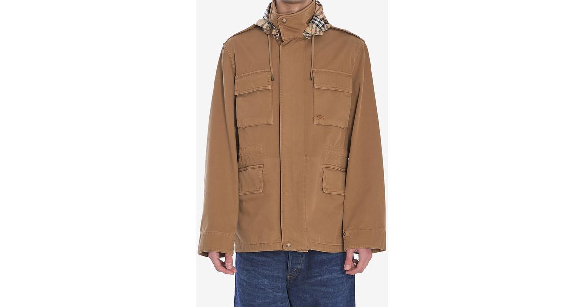 Burberry Equestrian Knight Twill Jacket in Brown for Men | Lyst