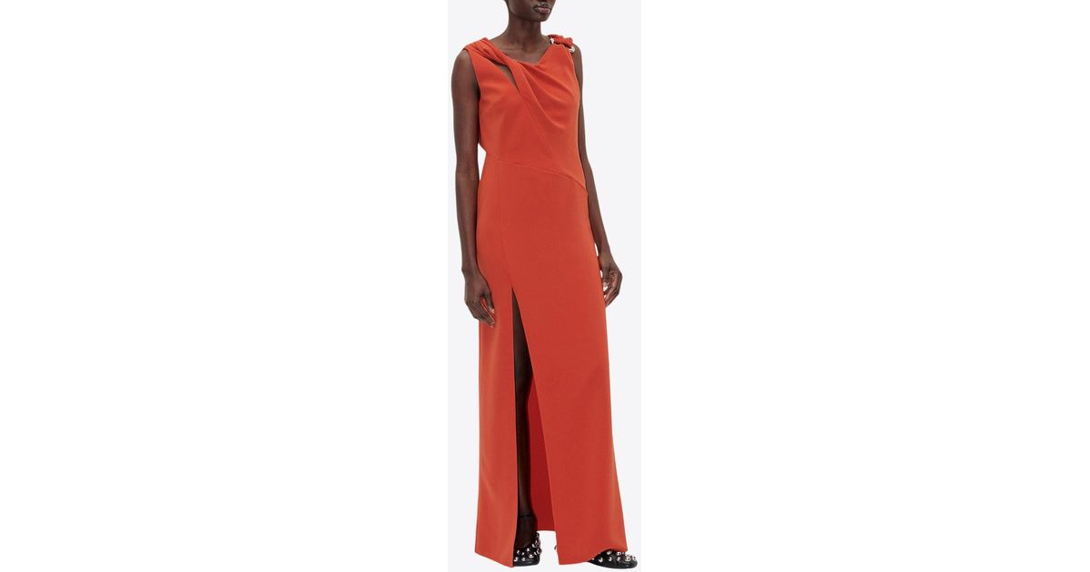 Stine Goya Knotted Maxi Dress in Red | Lyst