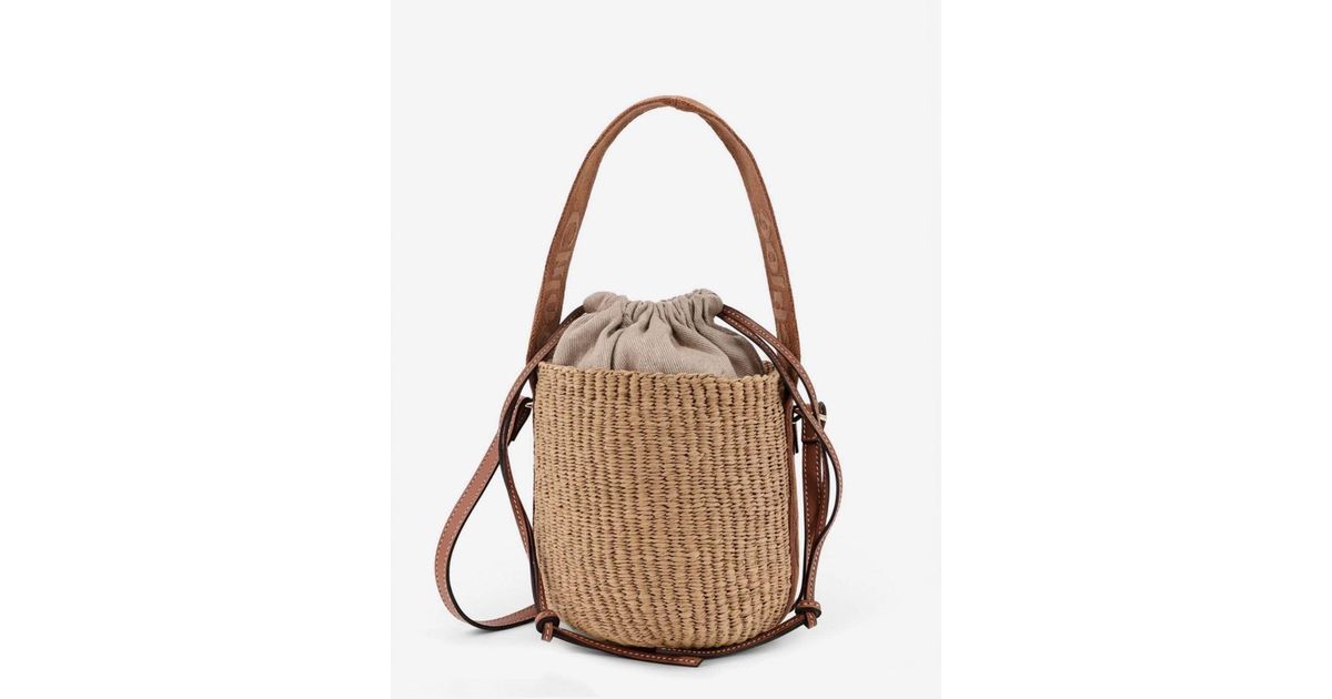 Chloé Small Woody Basket Bucket Bag in Natural | Lyst