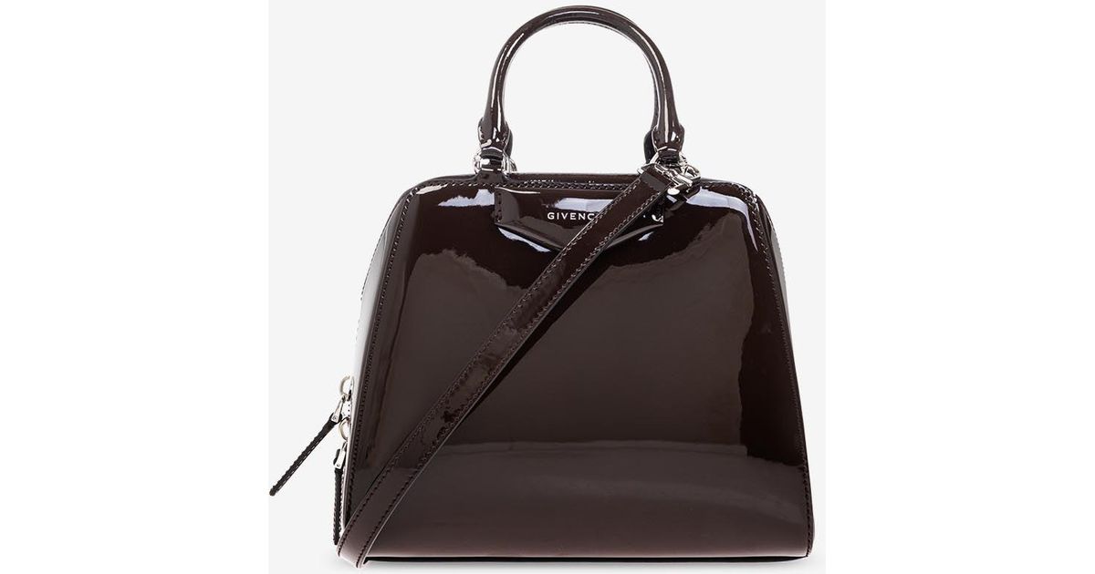 Givenchy Mini Antigona Cube Top Handle Bag in Brown | Lyst