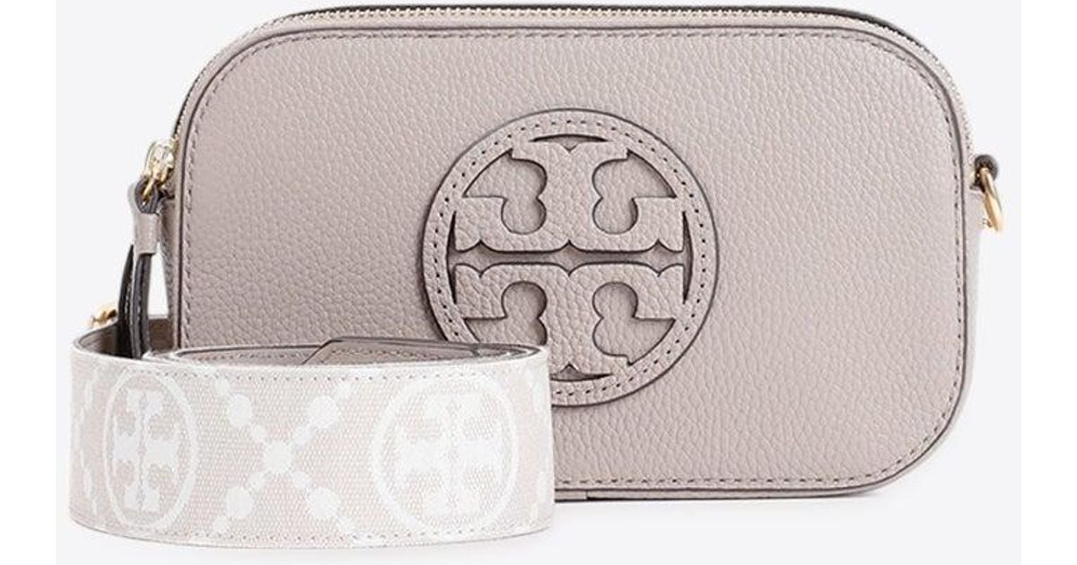 Tory Burch Mini Miller Crossbody Bag in Natural | Lyst