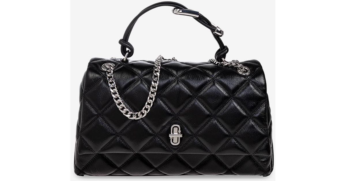 Marc Jacobs Medium Quilted Dual Convertible Shoulder Bag in Black | Lyst