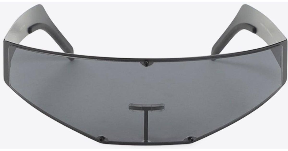 Rick Owens Cyclops Shield Sunglasses in Gray for Men | Lyst
