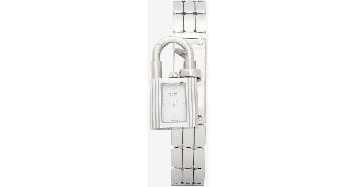 Hermès Mini Kelly Watch 16Mm in White | Lyst