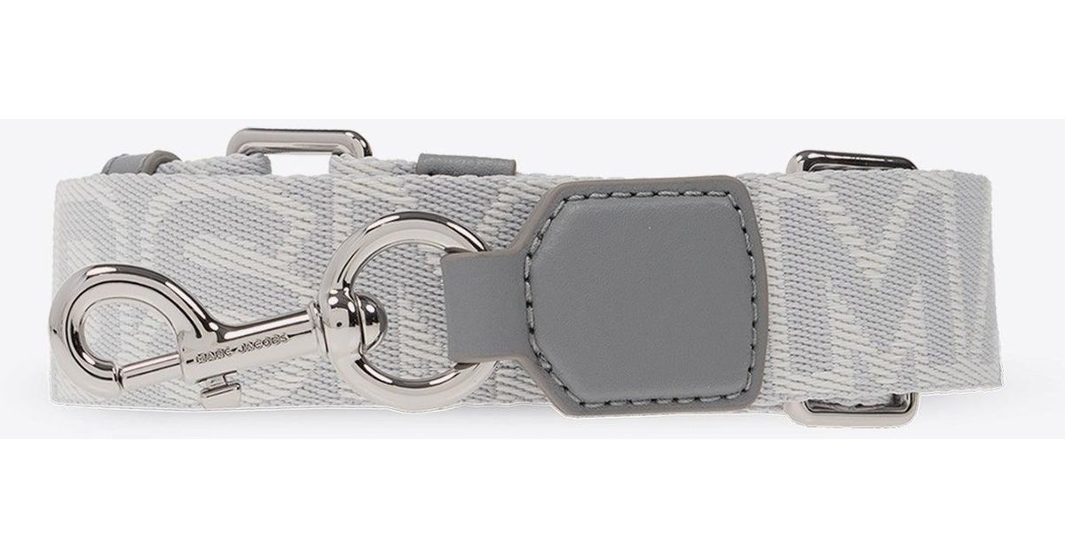 Marc Jacobs Thin Outline Webbing Shoulder Strap in White | Lyst