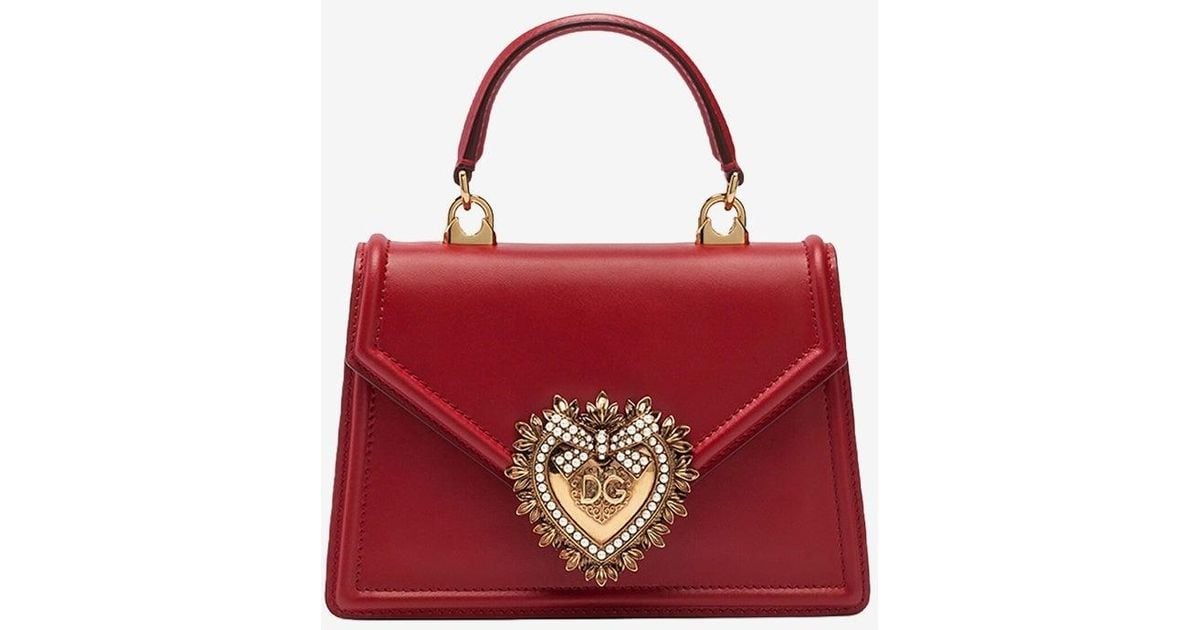 Dolce & Gabbana Medium Devotion Bag in Red | Lyst