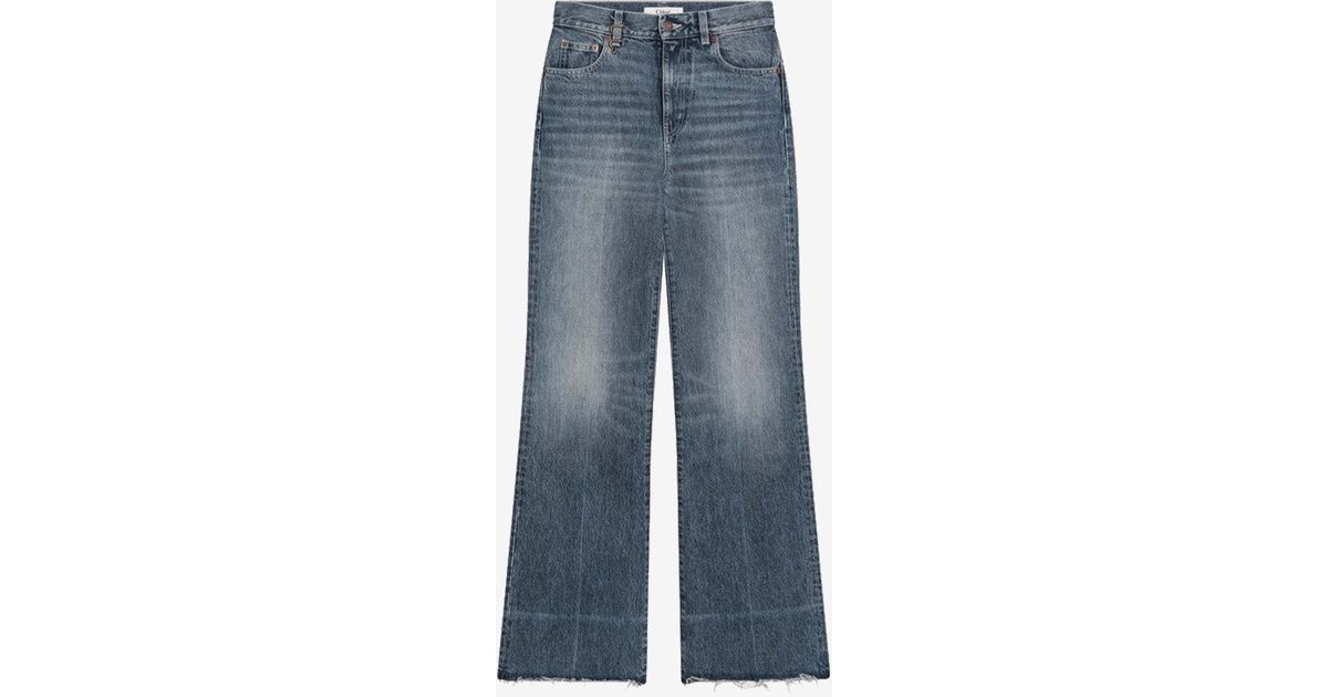 Chloé Washed-Effect Flared Jeans in Blue | Lyst