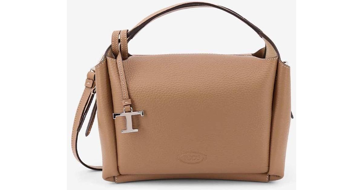 Tod's Mini Bowling Shoulder Bag in Natural | Lyst