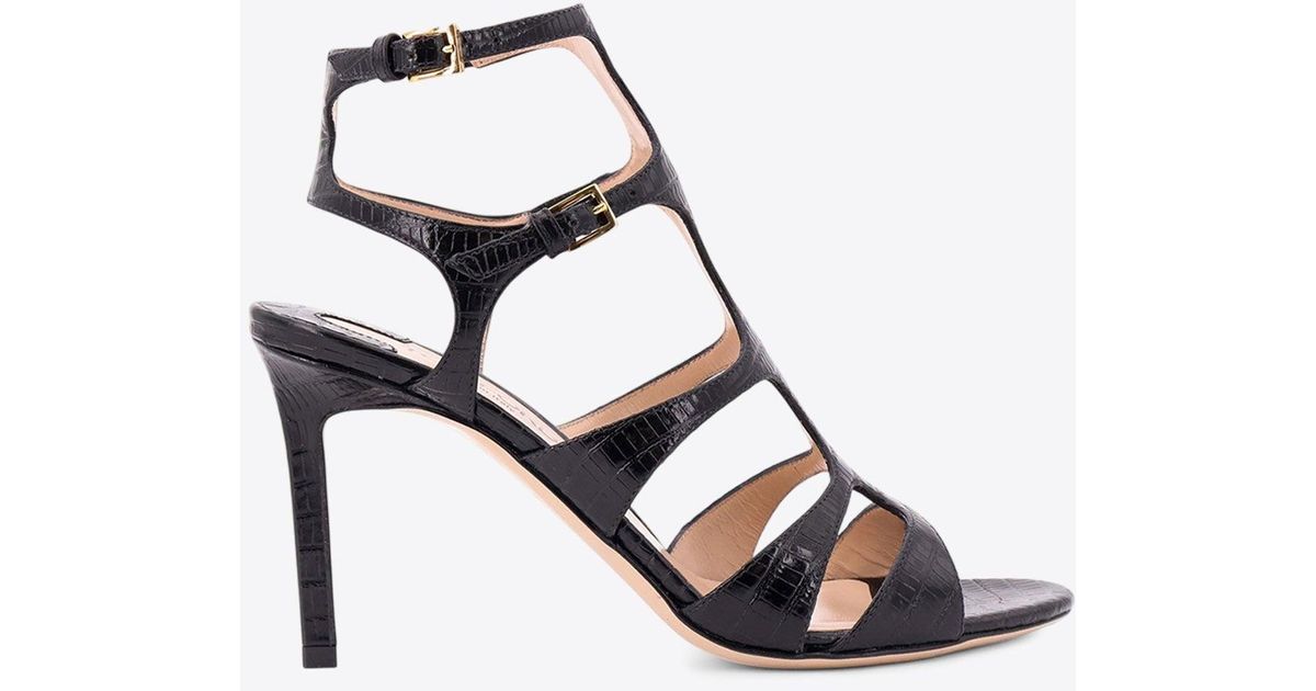 Tom Ford Paradis 105 Croc-Embossed Sandals in White | Lyst