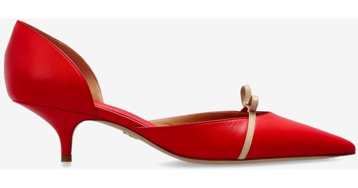 Ferragamo Gyoia 40 Mini Bow Pumps in Red | Lyst