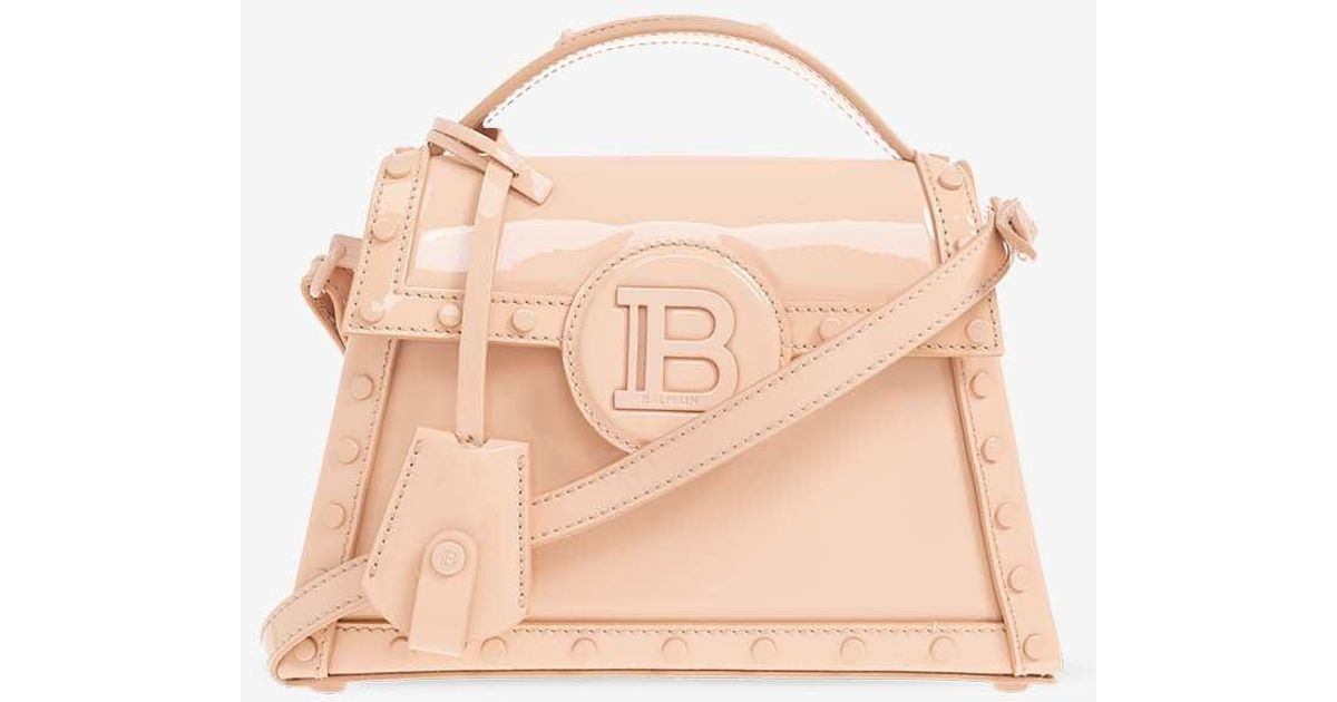 Balmain B-Buzz Dynasty Leather Crossbody Bag in Natural | Lyst