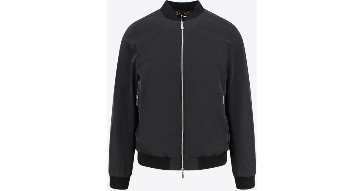Moorer Sorano Bomber Jacket in Black for Men | Lyst