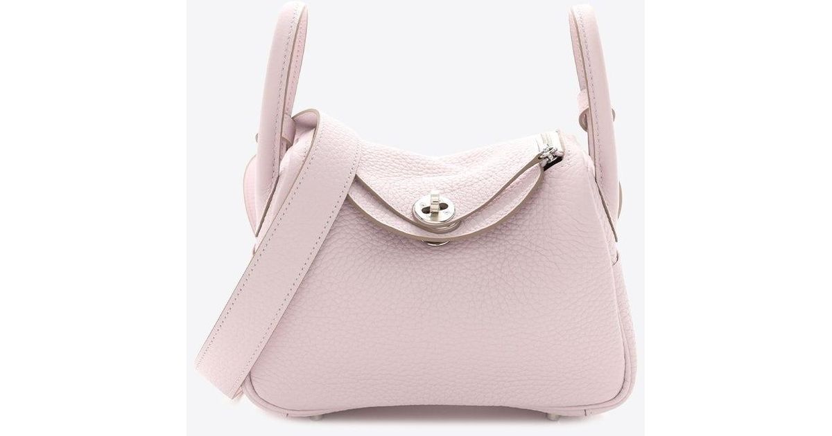 Hermès Mini Lindy 20 Verso in Pink | Lyst