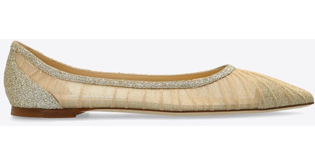 Jimmy Choo Love Ballet Flats in White | Lyst