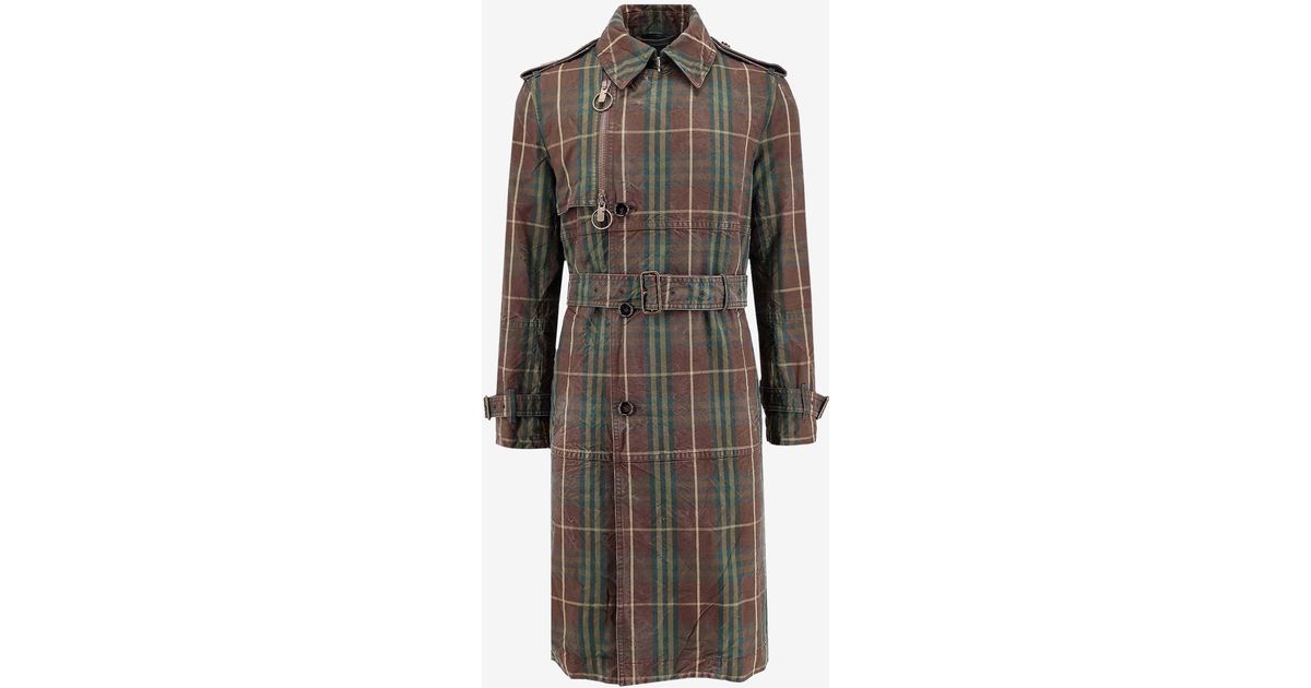 Burberry Signature Check Trench Coat in Grey for Men | Lyst Australia