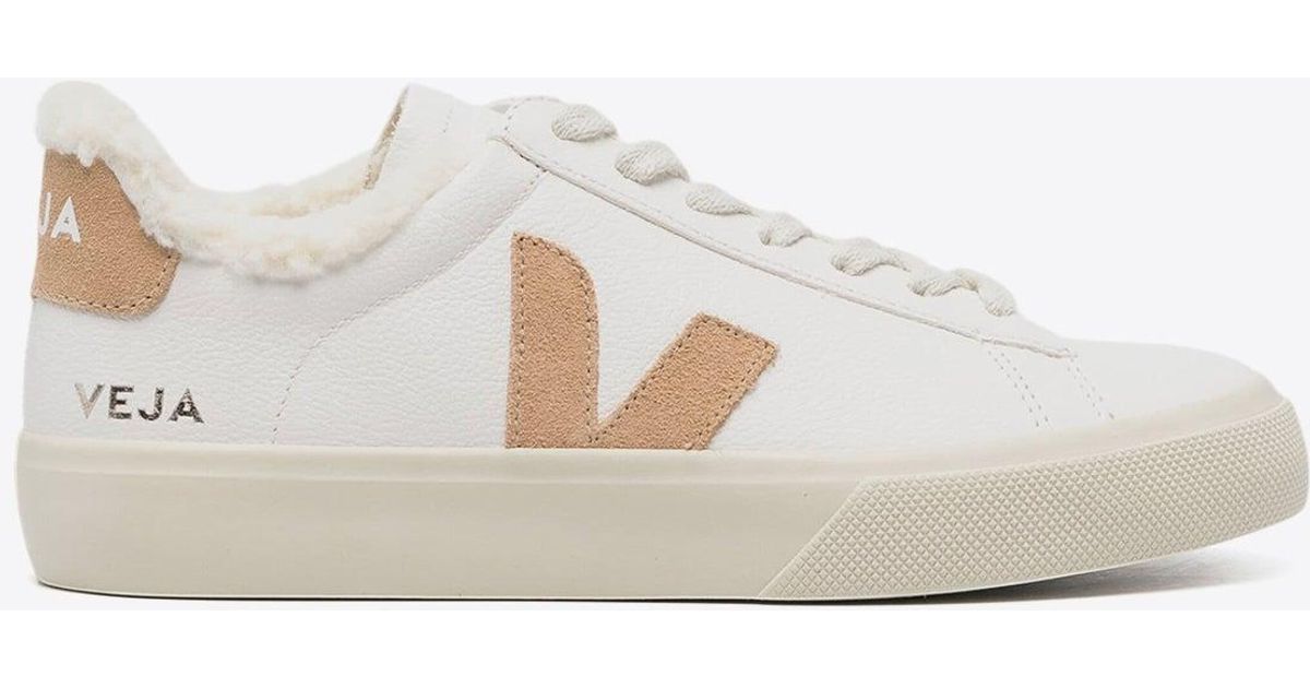 Veja Campo Winter Leather Sneakers in White | Lyst