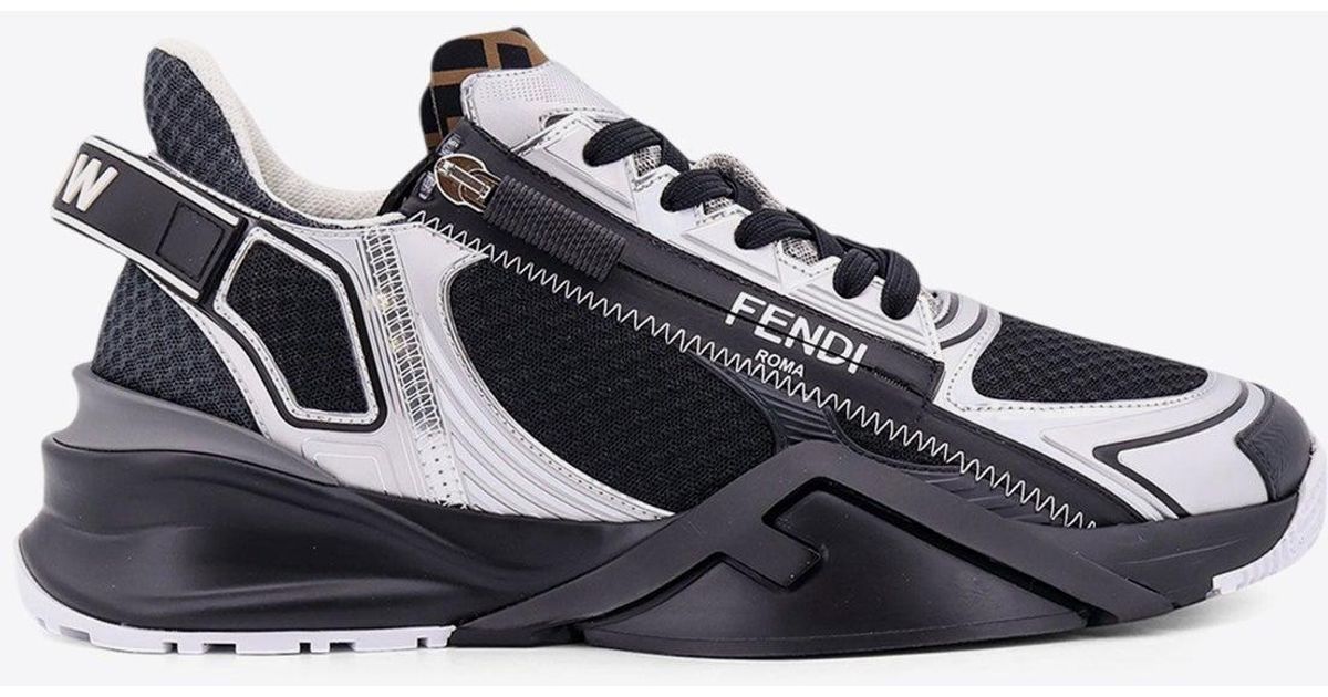 Fendi Flow Mesh Low-Top Sneakers in Blue for Men | Lyst