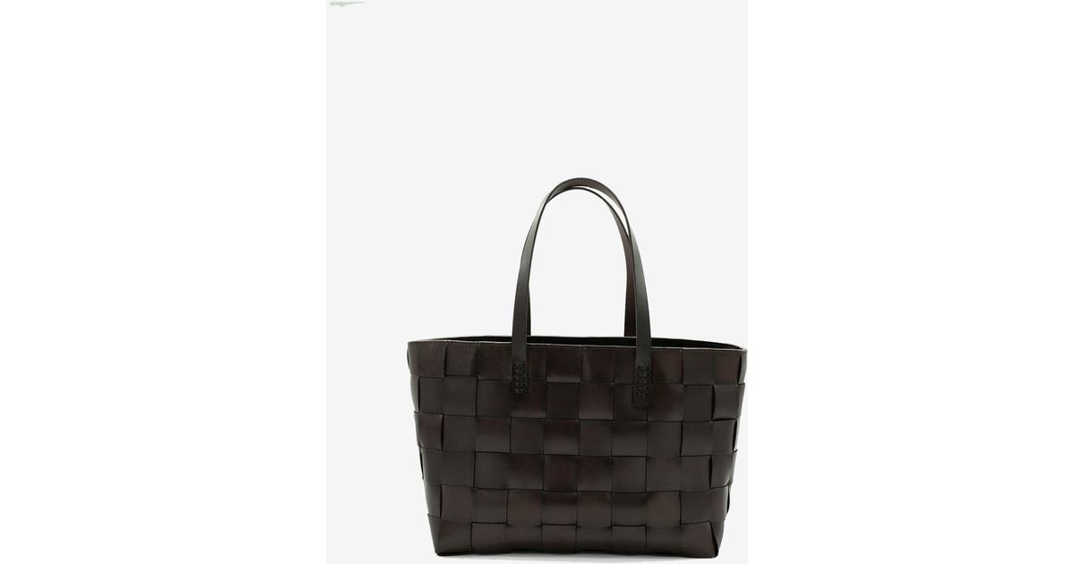 Dragon Diffusion Japan Cross-Woven Leather Tote Bag in Black | Lyst
