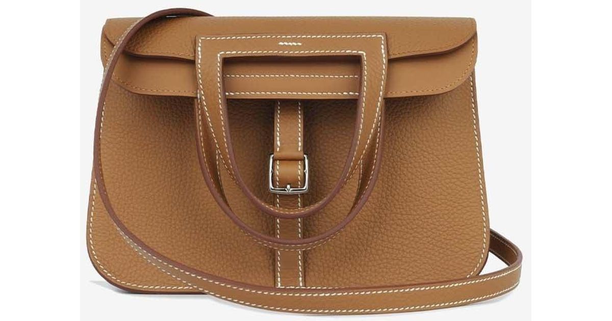 Hermès Halzan 25 in White | Lyst