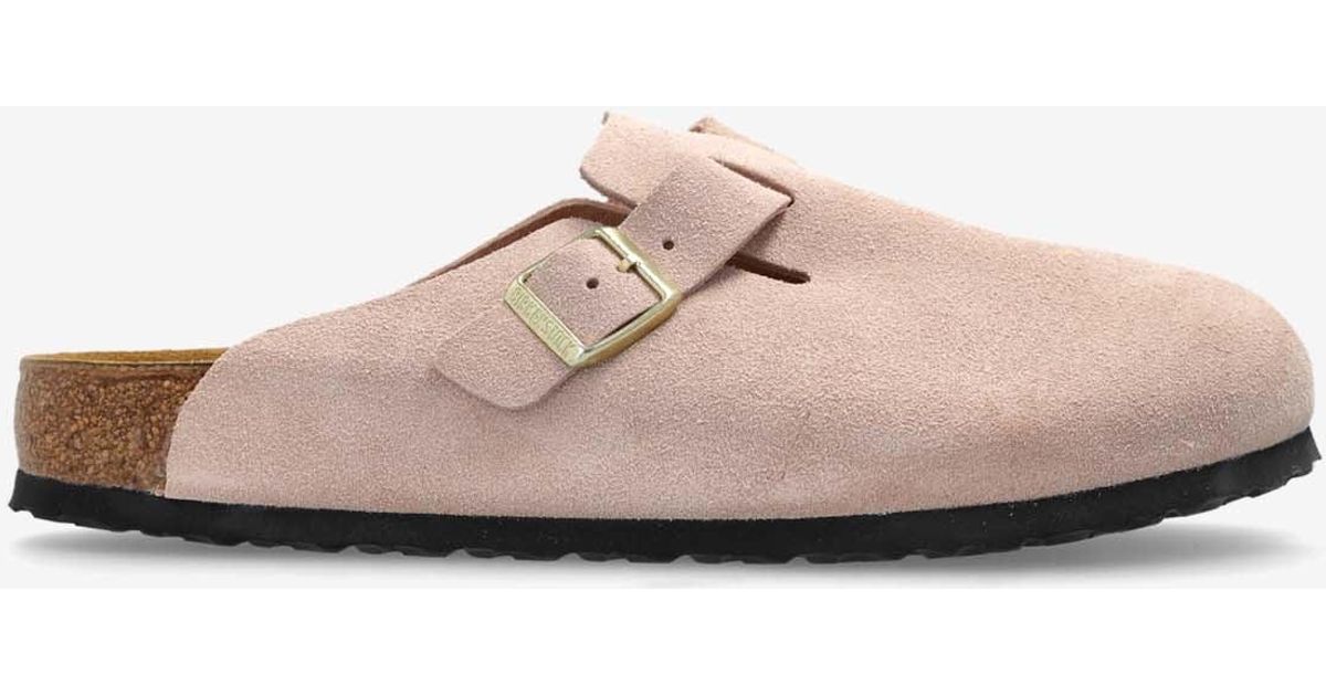 Birkenstock Boston Suede Buckled Clogs in Pink for Men | Lyst
