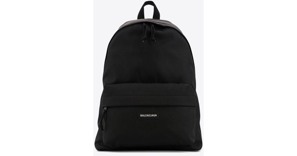 Balenciaga Explorer Logo Backpack in Black for Men | Lyst