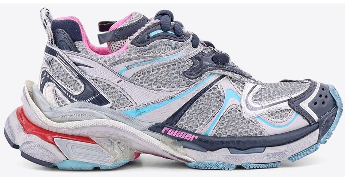 Balenciaga Runner 2 Nylon And Mesh Low-Top Sneakers in Blue | Lyst