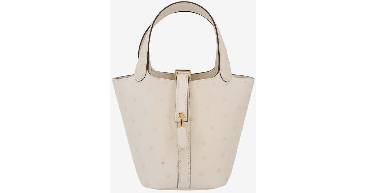 Hermès Micro Picotin Lock 14 in White | Lyst Canada