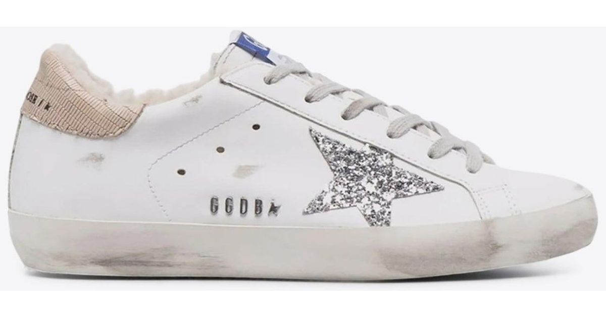 Golden Goose Super-Star Low-Top Sneakers in White | Lyst