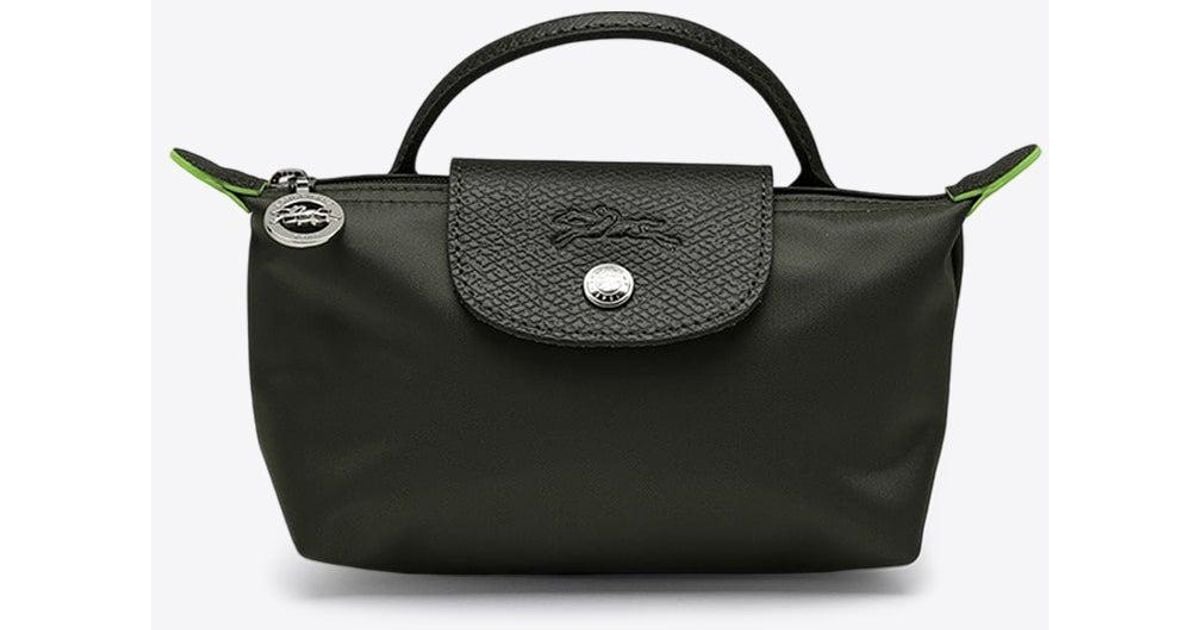 Longchamp Mini Le Pliage Top Handle Bag in Black | Lyst