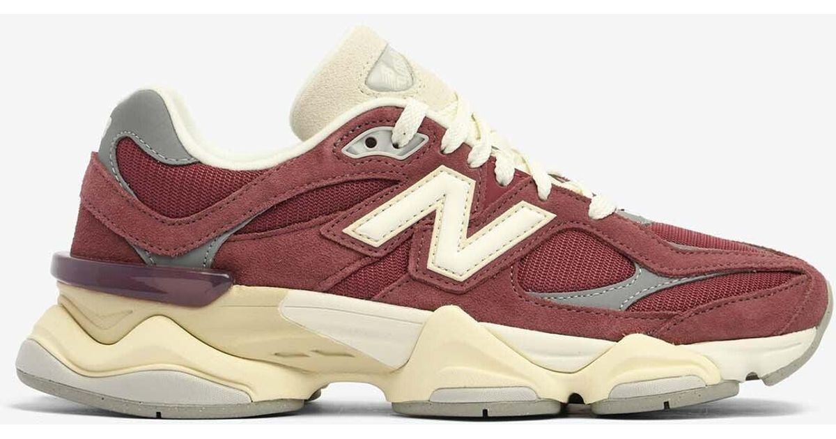 New Balance 9060 Low-top Sneakers In Washed Burgundy in Red | Lyst UK