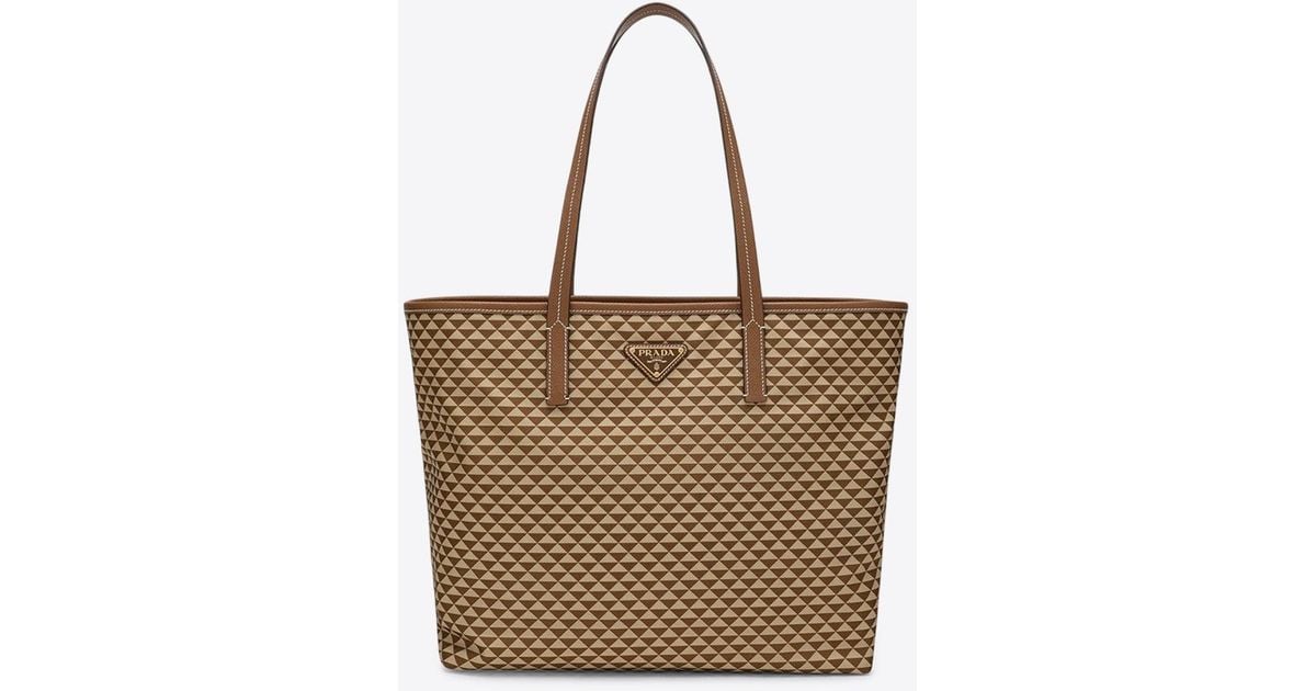 Prada Logo Monogram Tote Bag | Lyst