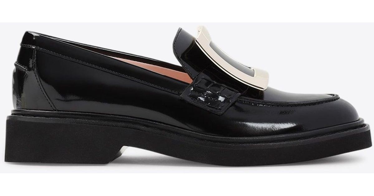 Roger Vivier Rangers Leather Loafers in Black | Lyst